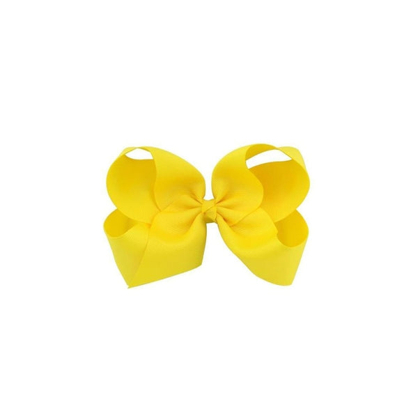 Large Grosgrain Bow Hair Clip Yellow – Cherry Blossom Children's Boutique